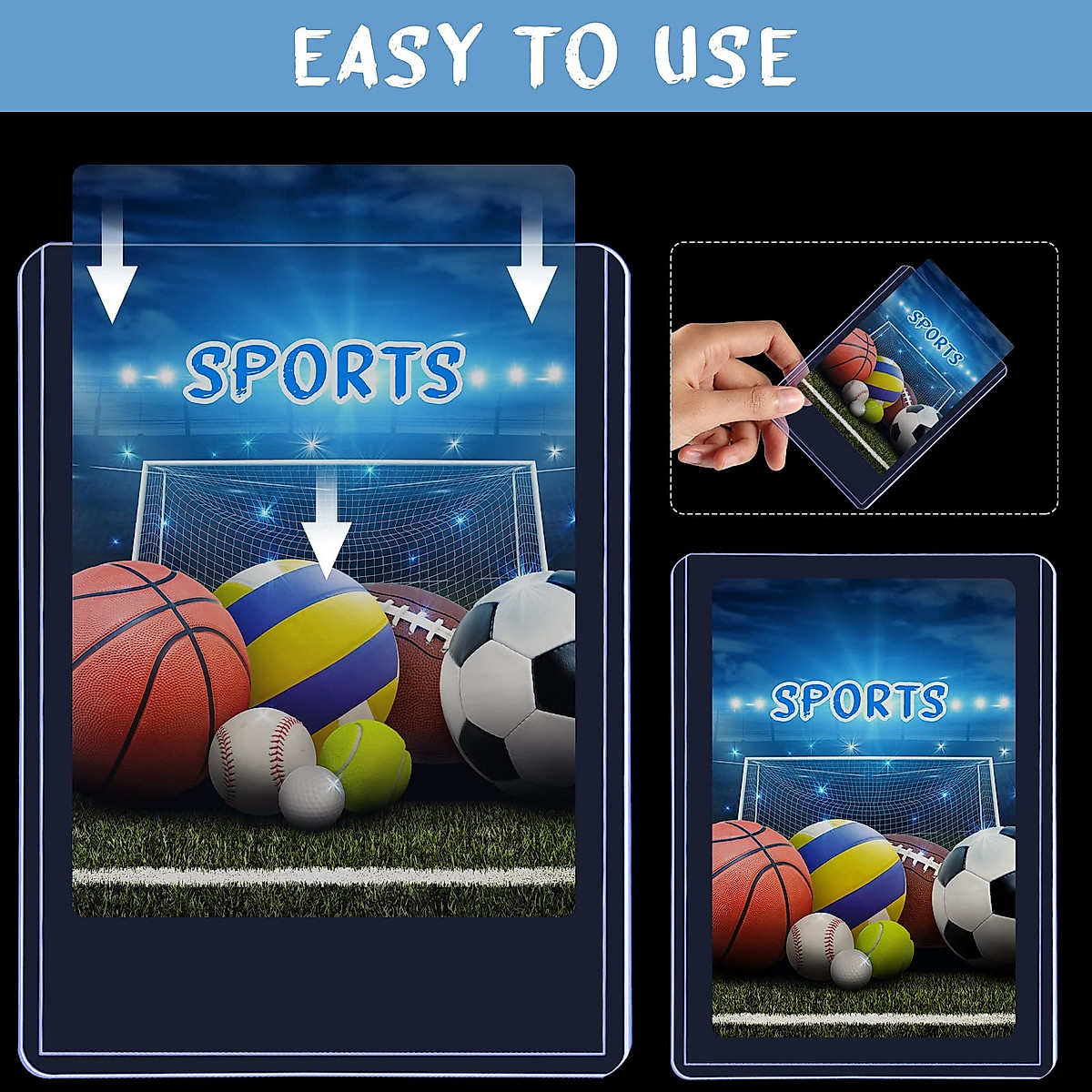 Hard Plastic Card Sleeves for Trading Cards Photo Postcard Sleeves Card Photo Pages, 3.5 X 5 Inch Card Protectors Protective Holder Sleeves for Photo,Postcard, Baseball and Game Cards (60 Pieces)