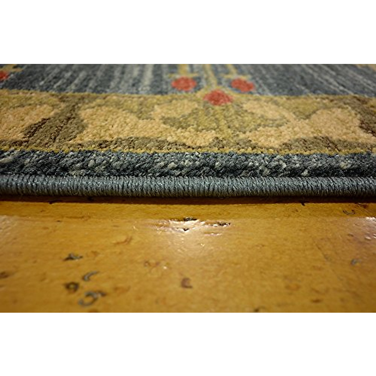 Unique Loom Edinburgh Collection Area Rug - Canmore (5' 1" x 8' Rectangle, Navy Blue/ Tan)