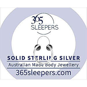 365 SLEEPERS Sterling Silver Hinged Unisex Sleeper Earrings Nose Hoop Segment Ring Hand Made In Australia Nickel Free Hypoallergenic 8mm - 18mm