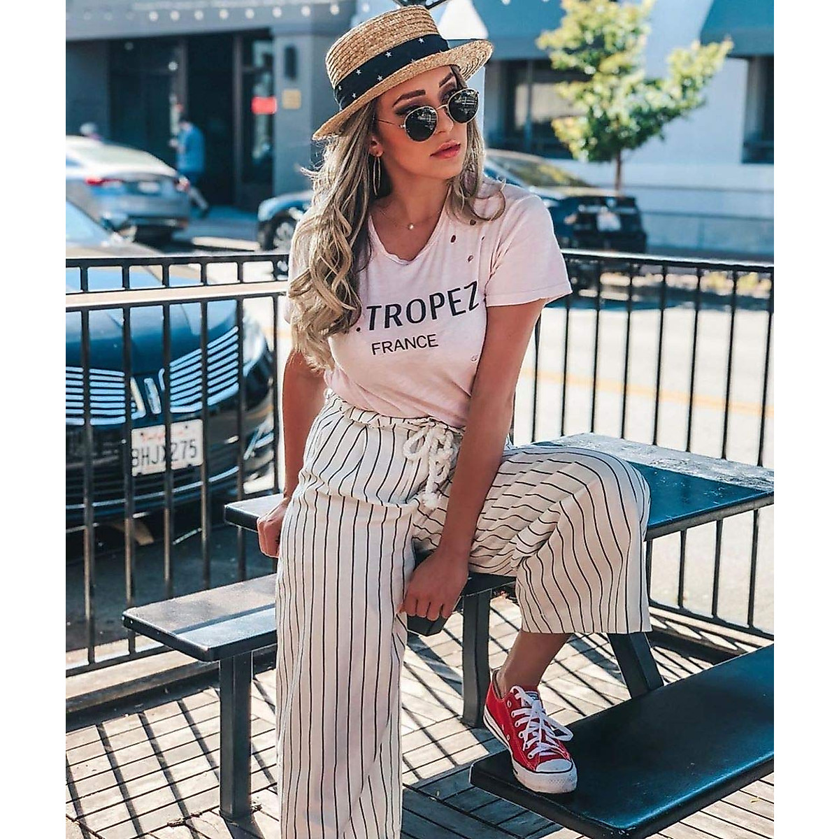 Kursan Small Round Metal Polarized Sunglasses for Men Women Mirrored Lens Classic Circle Sun Glasses (Gold Frame/Black Lens)