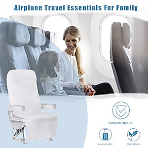 Yinghow Airplane Seat Covers Disposable 2 PCS Seat Covers & 4 PCS Armrest Cover Comfortable 丨Waterproof丨 Non-Woven | Safety Seat Protectors for Air Travel, Car, Train, Business Trip, white(ZTAO-5PCS)
