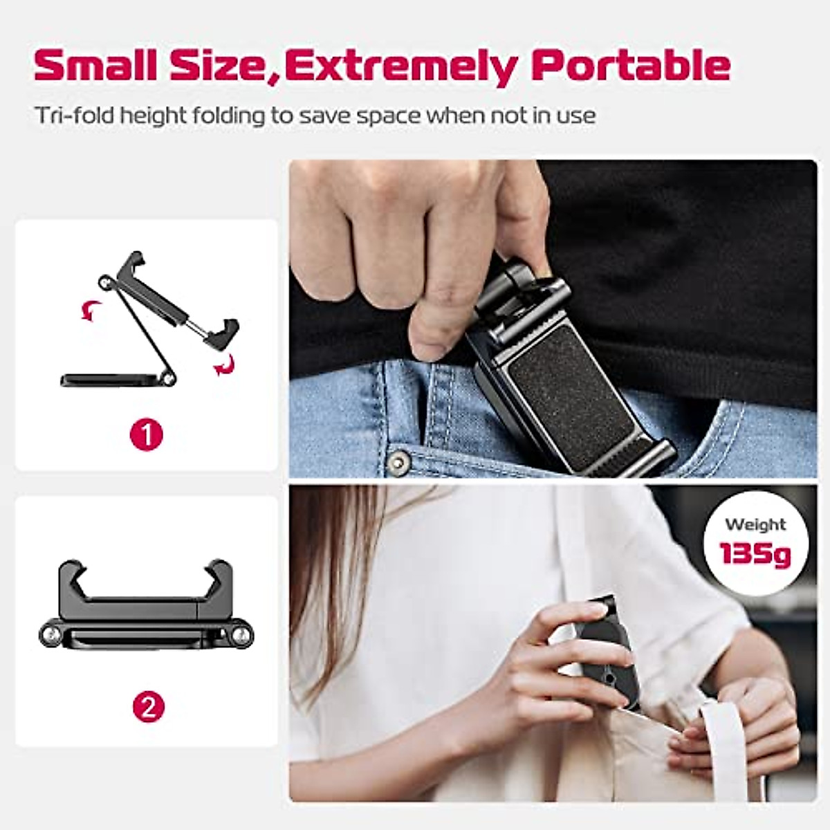 ULANZI Phone Tripod Mount 2 Cold Shoes & Arca Port, HP004 Metal 360° Smartphone Tripod Adapter for iPhone, Cell Phone Vlog Tripod Grip Stand Holder for Desktop Tripod Video Live Streaming Vlogging Rig