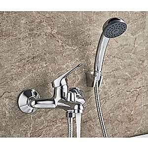 Kitchen Taps Bathtub Faucet Shower 1 Set Bathroom Fixture Chrome Plated Shower Faucet Bathtub Faucets Brass Head Outlet Pipe