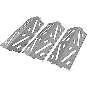 BBQ-PLUS 66032/66795 Flavorizer Bars and 66040 Heat Deflector Grill Parts Replacement for Weber Genesis II E/ES 310 Series (2017 and Newer) Gas Grills