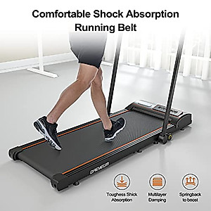 DAEYEGIM Treadmill-Walking Pad-Under Desk Treadmill-2 in 1 Folding Treadmill-Treadmills for Home-Black Orange