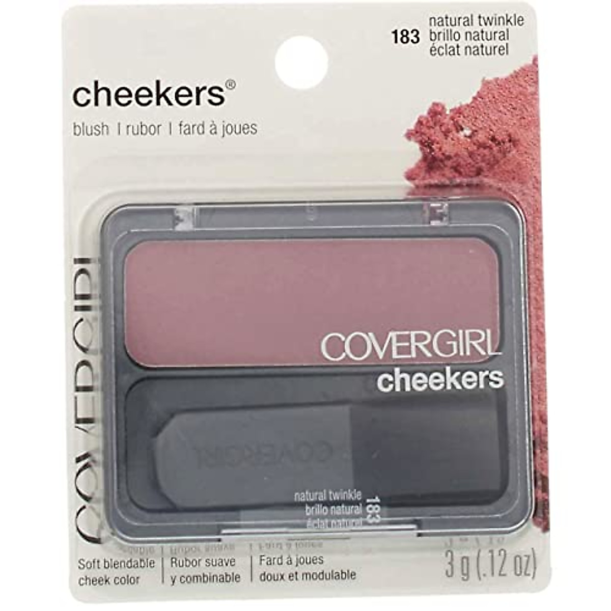 CoverGirl Cheekers Blush, Natural Twinkle [183], 0.12 oz (Pack of 2)