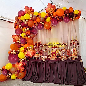 RUBFAC 120pcs Burgundy Balloons 12 Inches Latex Balloons, Pearl Wine Red Balloons for Birthday Baby Shower Graduation Anniversary Wedding Party Supplies Garland Arch Decoration