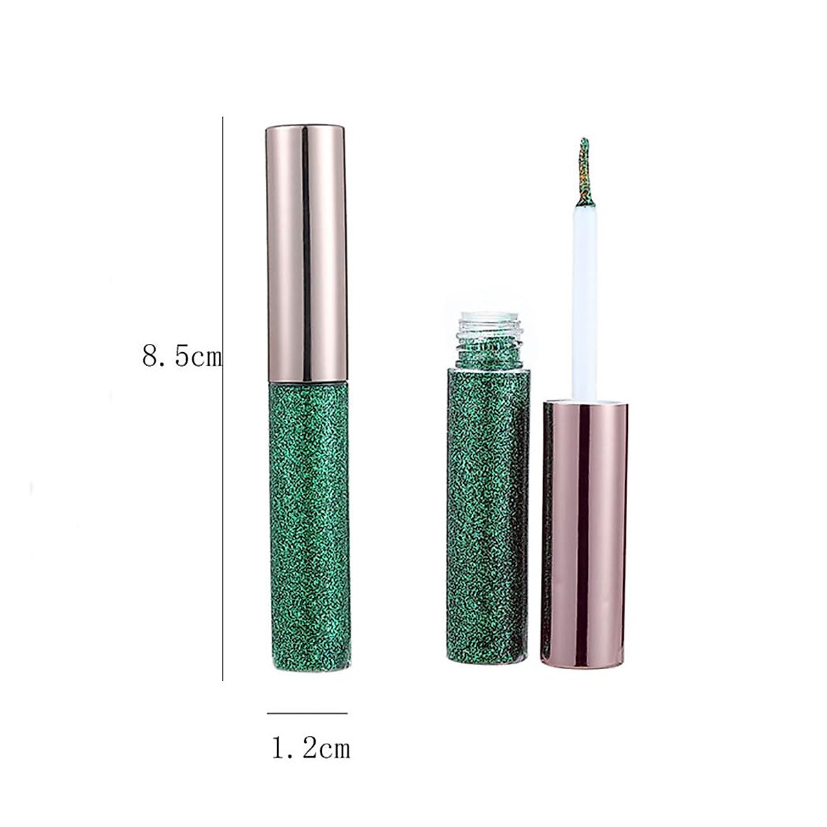 Edanta Glitter Liquid Eyeliner Shimmer Eye Liner Colorful Eye Makeup Metallic Eyeliner Cosmetics Make Up for Parties Cosplay Eye Makeup Pack of 1 (Green 7#)