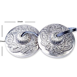 Himalayan Bazaar Tingsha Cymbals Bells - Easy To Play - Meditation Mindfulness Bronze Chime For Chakra Healing Sound Bath Spiritual Gifts Handcrafted Tibetan