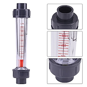 60-600L/H Rotameter Plastic Tube Liquid Water Meter DN15 Flowmeter LZS-15D