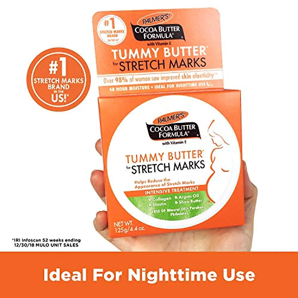 Palmer's Cocoa Butter Formula Tummy Butter Balm for Stretch Marks and Pregnancy Skin Care, 4.4 Ounces (Pack of 3)