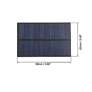 MECCANIXITY Mini Solar Panel Cell 5V 175mA 0.875W 98mm x 63mm for DIY Electric Power Project Pack of 1