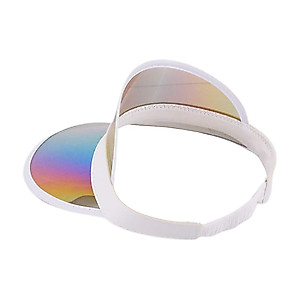 Surkat Plastics Clear Translucent Sun Visor Hat Golf Beach Tennis Poker Sun Visors Caps UV Protection Colorful Headband Sun Shade Hat