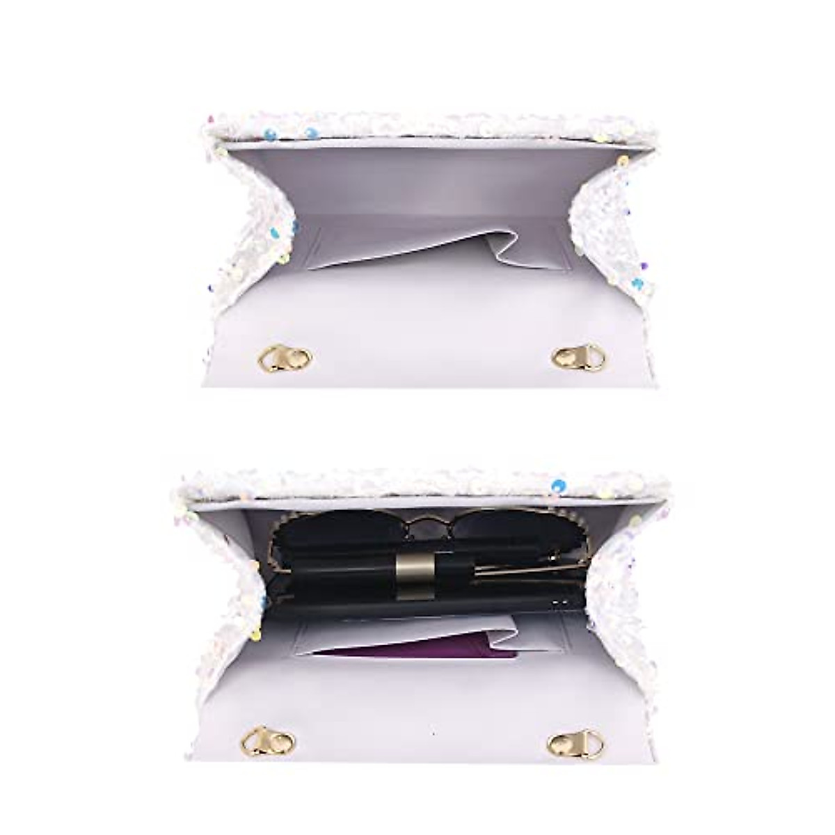 jascaela Women's Evening Handbag Cocktail Party Clutch Purse Pearl Top Handle Evening Bag