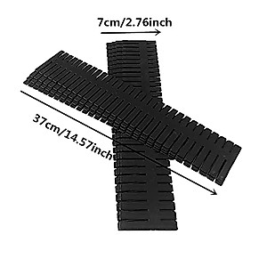 Ygapuzi 8pcs DIY Plastic Grid Drawer Dividers Adjustable Drawer Organizer Storage Separators Tidy Container for Closet, Office Desk, Kitchen Storage, Dresser, Makeup Tools, Underwear, Socks (Black)