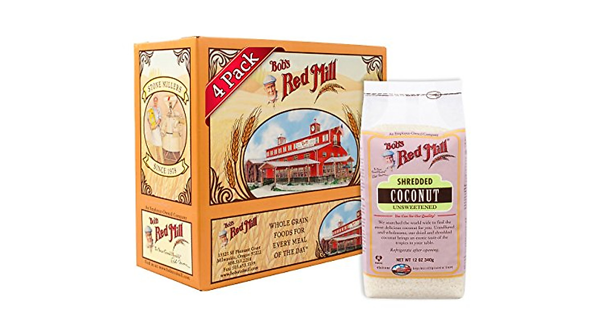 Bob's Red Mill Unsweetened Shredded Coconut - 4 Pack for Healthy Baking
