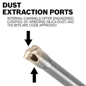 Bosch DXS5040 7/8 in. x 8 in. x 17 in. SDS-max® Speed Clean™ Dust Extraction Bit