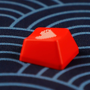 Mechkeeb Love Heart OEM Profile Keycaps 1.6mm Thickness Backlit Shine Through Keycaps Esc WASD Arrow for MX Mechanical Gaming Keyboard (Red Arrow 4 pcs)
