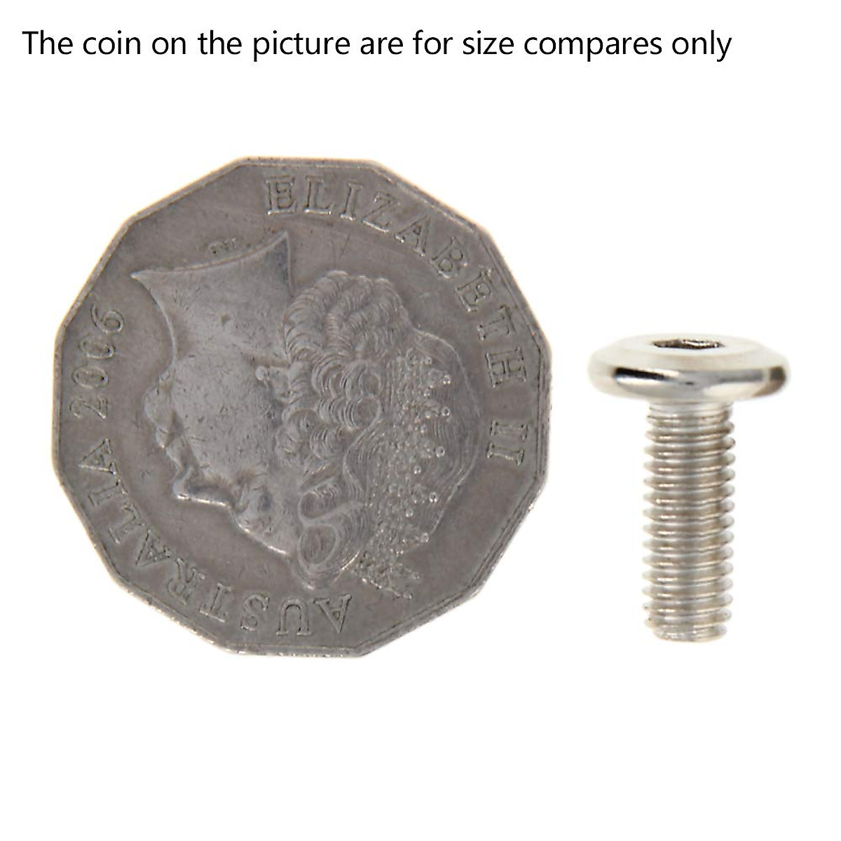 MroMax 20Pcs M6 x 16mm Flat Head Hex Socket Cap Screws Bolts, Nickel Plated Carbon Steel Fully Threaded Furniture Screws for Assemble Cabinets, Baby Beds, Tables and Chairs