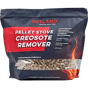 Rutland Products Pellet Stove Creosote Remover, Chimney & Flue Cleaning Wood Pellets, 8 Pound Bag