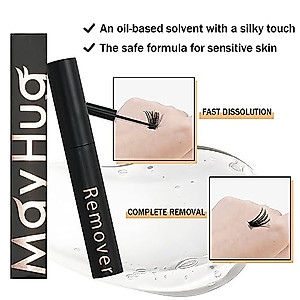 Mayhug Lash Remover 5ML DIY Eyelash Extension Remover Cluster Lash Glue Remover, Eyelash Glue Remover for False Lashes Adhesive Remover Gentle Cluster Lash Remover Oil