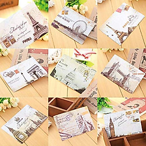 Halloluck 90 Pcs Vintage Retro Old Travel Postcards for Worth Collecting, Collectable Vintage Postcards, 9 Different Designs