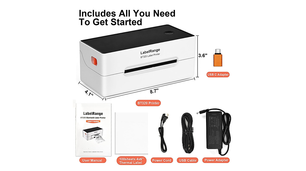 LabelRange LP320 High Speed 4x6 Shipping Printer | No Ink