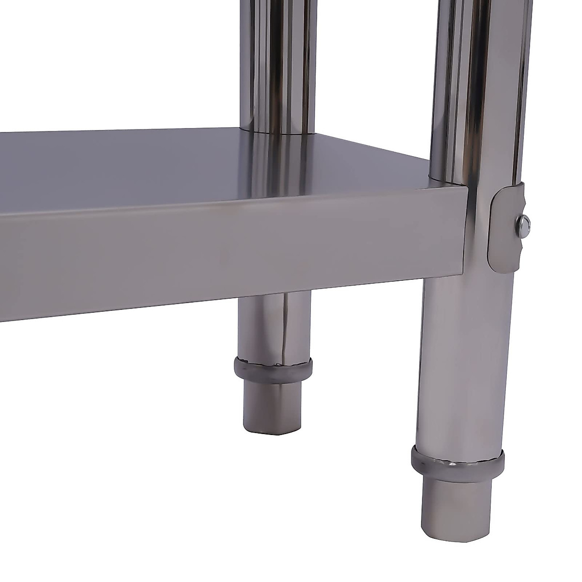 Stainless Steel Table for Prep & Work, Heavy Duty Prep Table with Bottom Shelf Commercial Kitchen Work Table for Kitchen Restaurant Hotel