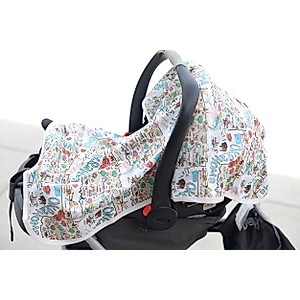 Fish Kiss® Ohio Map Repeat Baby Blanket for Boys and Girls, 28 x 36 inch, Pima Cotton Interlock Knit, Receiving Blanket, Ohio Baby Gift, Newborn Unisex Baby Gift