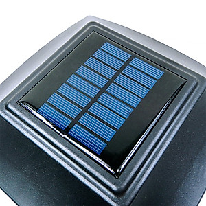iGlow 4 Pack Black Outdoor Garden 6 x 6 Solar SMD LED Post Deck Cap Square Fence Light Landscape PVC Vinyl Wood