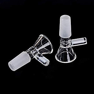 Glass Funnel, 14mm Small Glass Funnel, Clean Glass Funnel with Handle, Kitchen Mini Funnel for Filling Bottles, Portable Multipurpose Glass Funnel for Labs,Home Kitchen (Clear)
