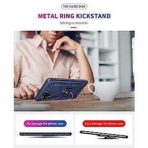 SKTGSLAMY Samsung A42 5G Case,Galaxy A42 5G Case,with Screen Protector,[Military Grade] 16ft. Drop Tested Cover with Magnetic Kickstand Car Mount Protective Case for Samsung Galaxy A42 5G, Blue