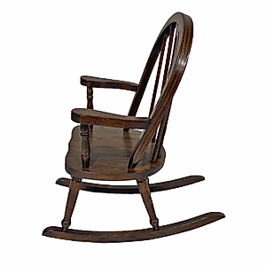 DutchCrafters Fiddleback Windsor Child's Rocking Chair, Kids Rocker, Rocking Chair for Children - Amish Made in USA (Oak - Old Museum)