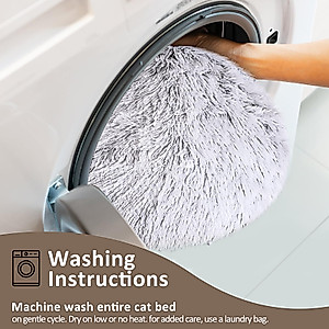 NEZIN Cat Tunnel with Cat Bed for Indoor Cats, Under Christmas Tree Plush Peekaboo Cat Cave, Multifunctional Cat Donut Tunnel Playground Toys for Cats Kitten Rabbit Ferret, Grey