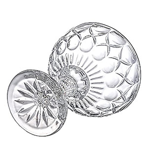 Dicunoy 6 Pack Glass Ice Cream Bowls, 8 OZ Footed Dessert Cups, Clear Crystal Mousse Dishes, Coupe Salad Bowls for Fruit, Sundae, Snack, Cocktail, Condiment, Trifle, Individual Serving