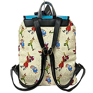 Loungefly Captain Hook Skull Peter Pan Pirate AOP Rucksack Bag