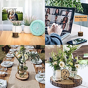 Dorhui 10-12 Inch Rustic Cake Boards Wood Cake Stand 12Inch Wood Slices Cake Serving Tray Wood Slices Cake Table Centerpiece, Wedding Party Crafts Home Decorations Party Tabletop Centerpieces