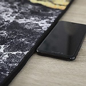 SUIHONG S.H Luxury Area Rug for Living Room Gold Glitter Marble Center Rug Black Grey Modern Bedroom Carpet63'x78'7