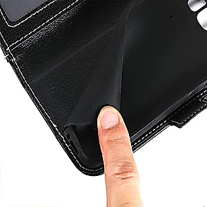 Asuwish Compatible with LG V60 ThinQ V60ThinQ 5G G9 Thin Q Wallet Case Wrist Strap Lanyard Leather Flip Card Holder Stand Cell Accessories Phone Cover for LGV60 V 60 60ThinQ 60V Women Men Black