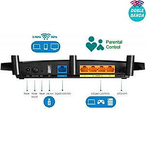 TP-Link AC1200 Gigabit Smart WiFi Router - 5GHz Gigabit Dual Band Wireless Internet Router, Supports Guest WiFi, Black