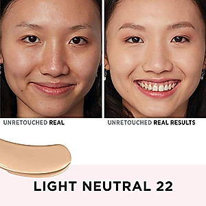 IT Cosmetics Your Skin But Better Foundation + Skincare, Light Neutral 22 - Hydrating Coverage - Minimizes Pores & Imperfections, Natural Radiant Finish - With Hyaluronic Acid - 1.0 fl oz