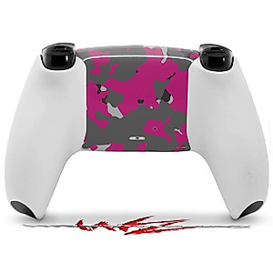 WraptorSkinz Skin Wrap compatible with Sony PS5 DualSense Controller WraptorCamo Old School Camouflage Camo Fuschia Hot Pink (CONTROLLER NOT INCLUDED)