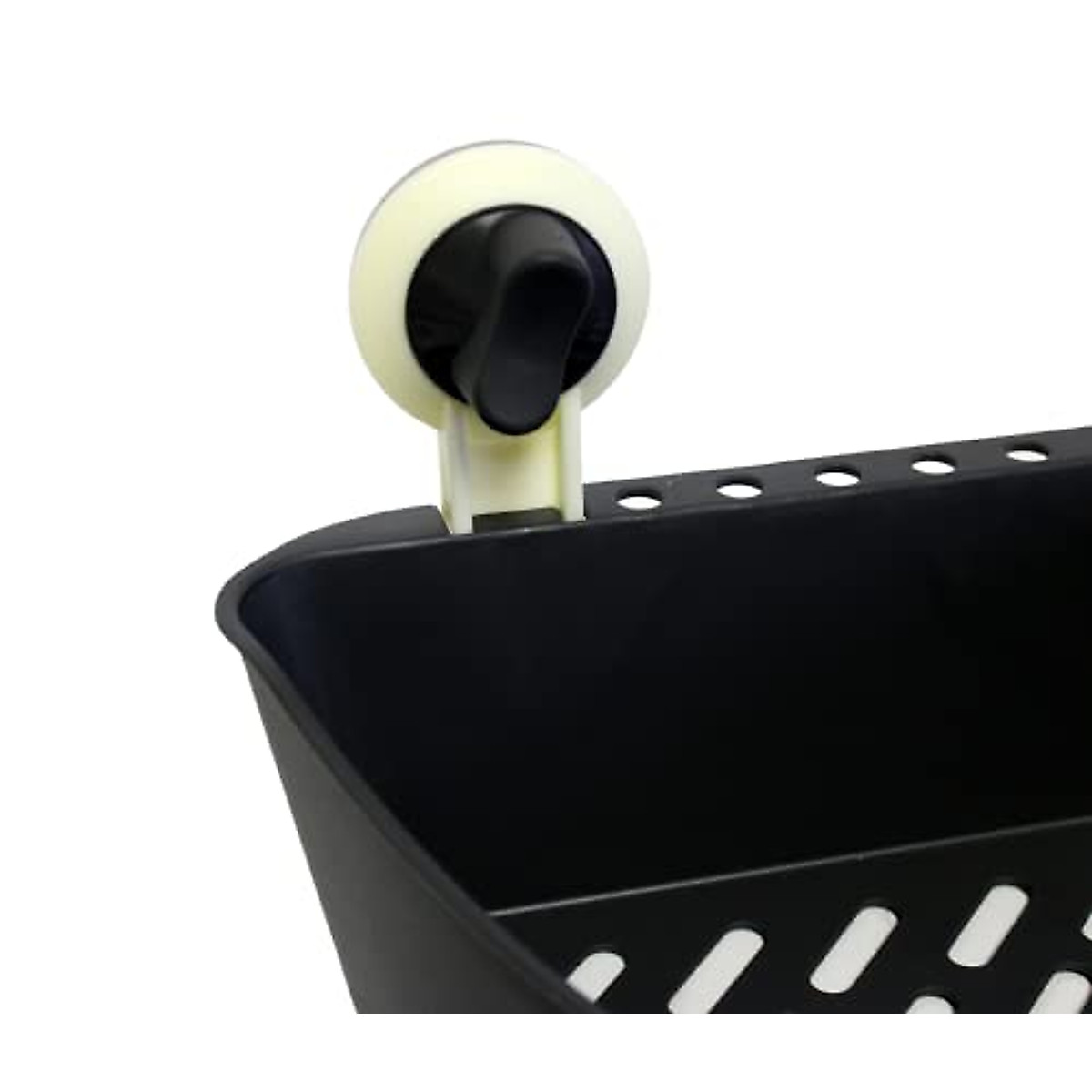 Dependable Industries inc. Essentials Triangle Corner Caddy Shelf For Bathroom Showers and Bath With 2 Vacuum Hanger Suction Cups For Ceramic Tile Glass Smooth Surfaces (Gray)