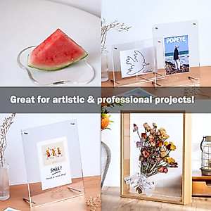 6Pcs Clear Acrylic Sheet, 8" x 10" x 0.08” Thick (Around 2mm) Transparent Acrylic Panel, Clear Plexiglass Sheets with Protective Film for Signs, DIY Display Projects, Christmas Presents, Craft