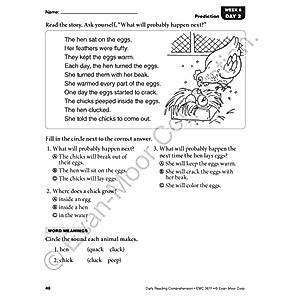 Evan-Moor Daily Reading Comprehension, Grade 1 - Homeschooling & Classroom Resource Workbook, Reproducible Worksheets, Teaching Edition, Fiction and Nonfiction, Lesson Plans, Test Prep