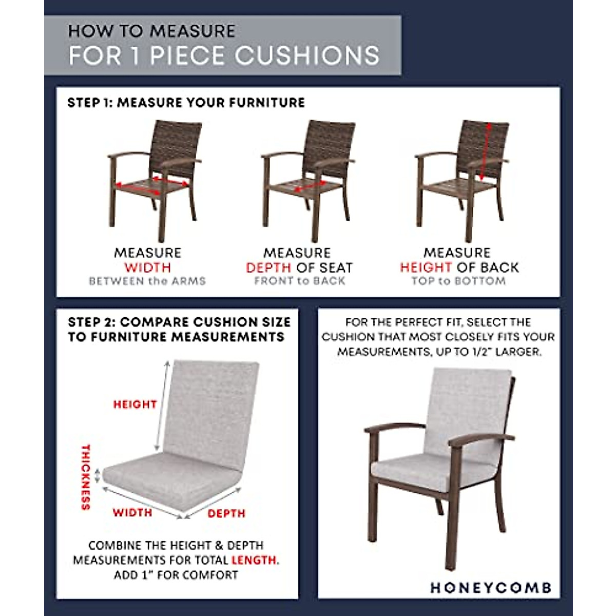 Honeycomb Indoor / Outdoor Textured Solid Scarlet Red Chaise Lounge Cushion: Recycled Polyester Fill, Weather and Stain Resistant Patio Cushions: 22.5" W x 70" L x 3.5" T, 1 Count (Pack of 1)