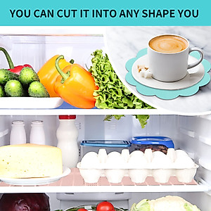 60 Pcs Refrigerator Liners Washable Refrigerator Shelf Liners Waterproof Refrigerator Mats Home Kitchen Gadgets Covers Pads for Drawer Cabinet Freezer Glass Shelf Wire Shelving Cupboard