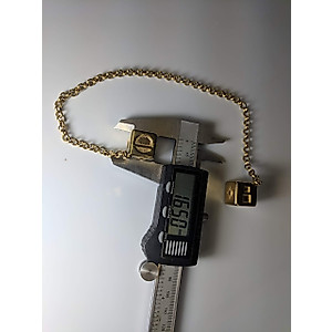 Custom 3d Stuff Smuggler's Dice Accurate Stainless Steel Gold Plated Deluxe Solo Dice - Shiny with Gift Box