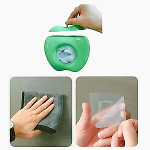 YEOLE Plastic wrap storage box wall hanging non-perforated storage box integrated multi-functional sorting storage box, green, containing 50g fresh-keeping bags