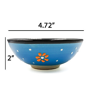 Ali Ceramic Bowls 4.72 Inches Set of 4 Dishwasher Microwave Safe Ceramic Bowls for Cereal Salad,Fruit,Vegetable,Ice Cream,Soup,Yoghurt,Olive,Cheese,Colorful Eating Cup